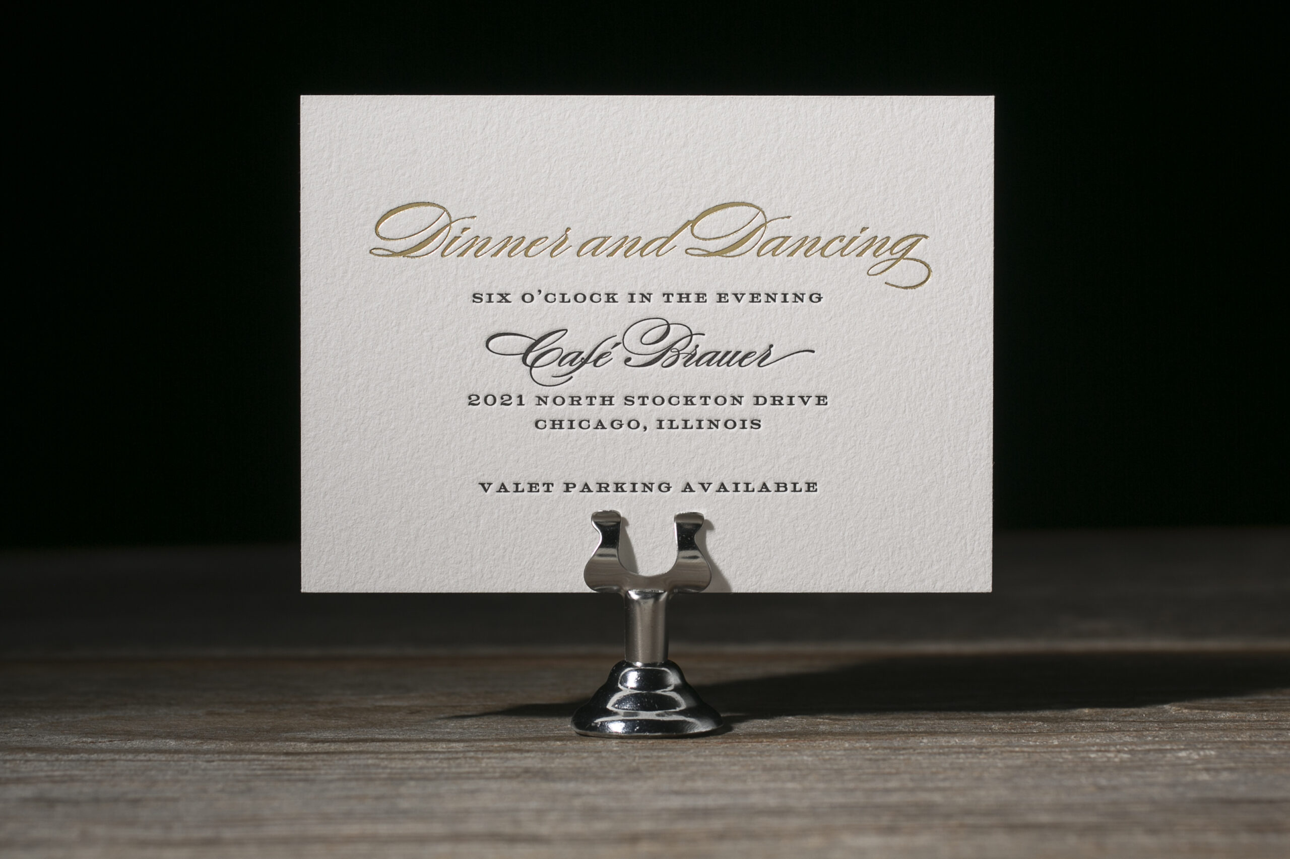 Deveril classic letterpress wedding invitations from Bella Figura
