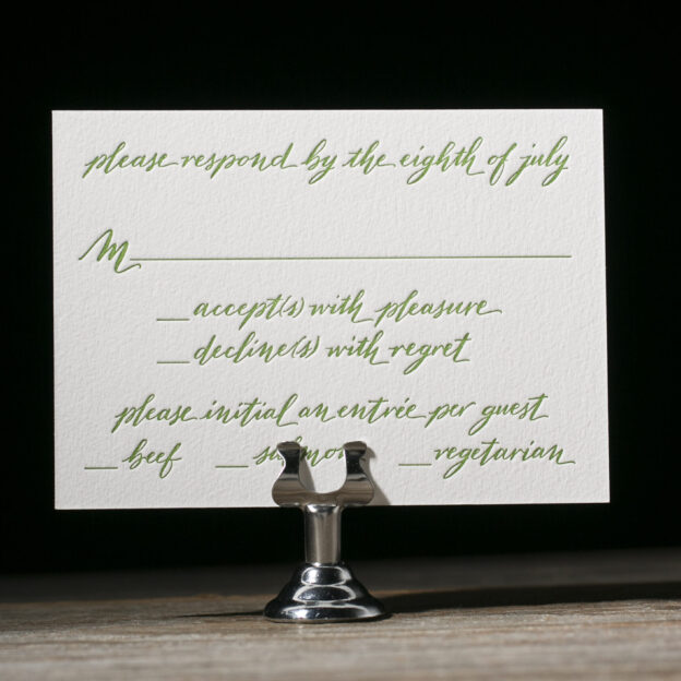 Mitty Calligraphy letterpress wedding invitations