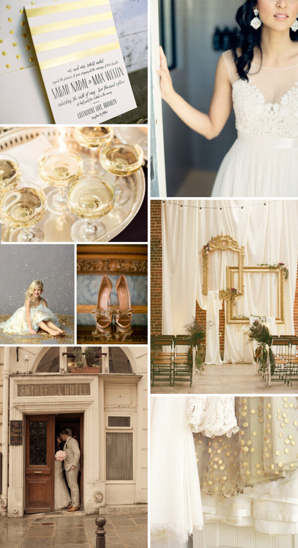 Festive gold foil wedding inspiration from Bella Figura