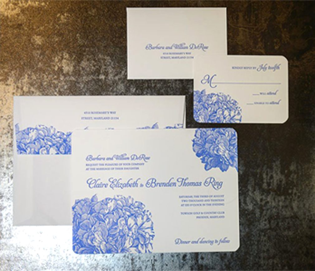 Country Club wedding + letterpress invitations by Bella Figura