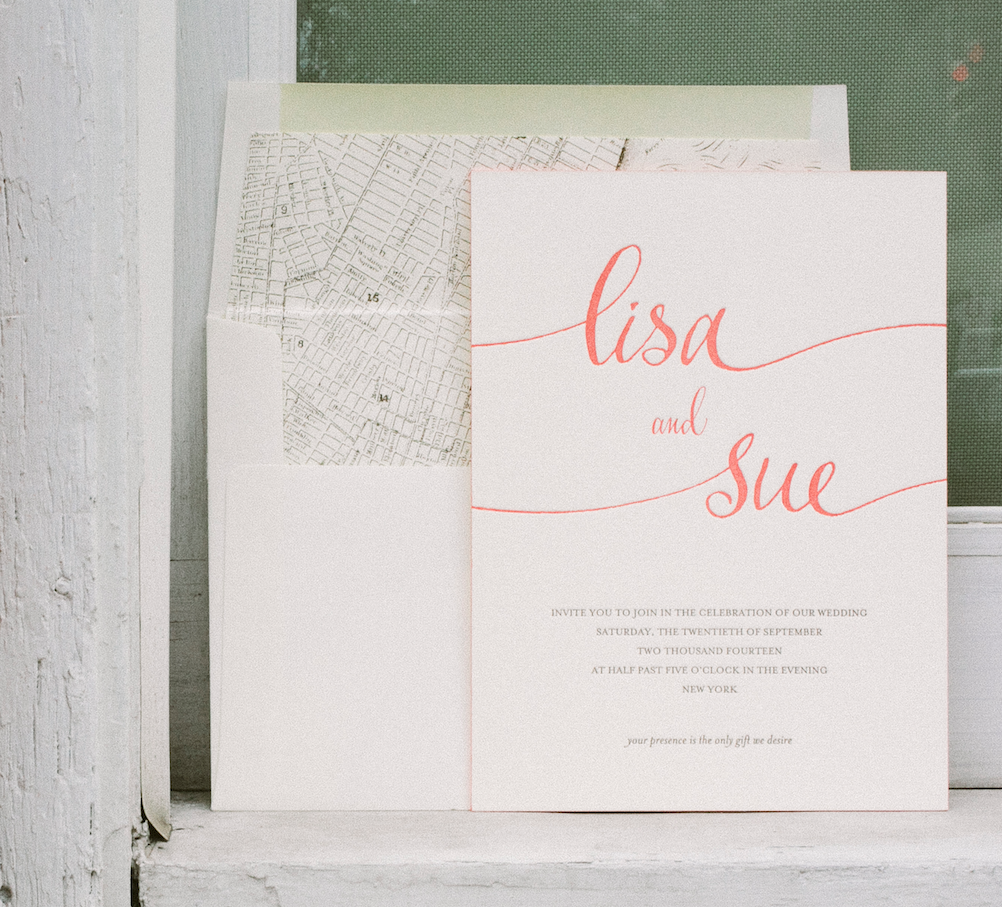 Colette calligraphy wedding invitations - Bella Figura