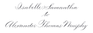 Hand calligraphy styles for letterpress wedding invitations