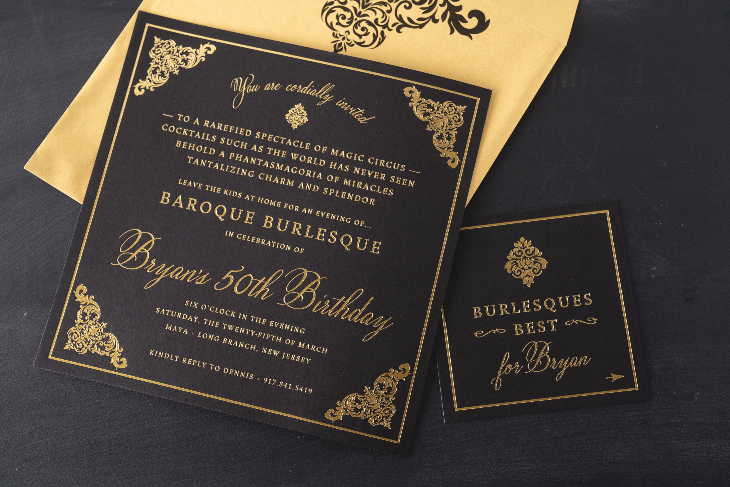 Baroque Birthday Party Invitations - Bella Figura
