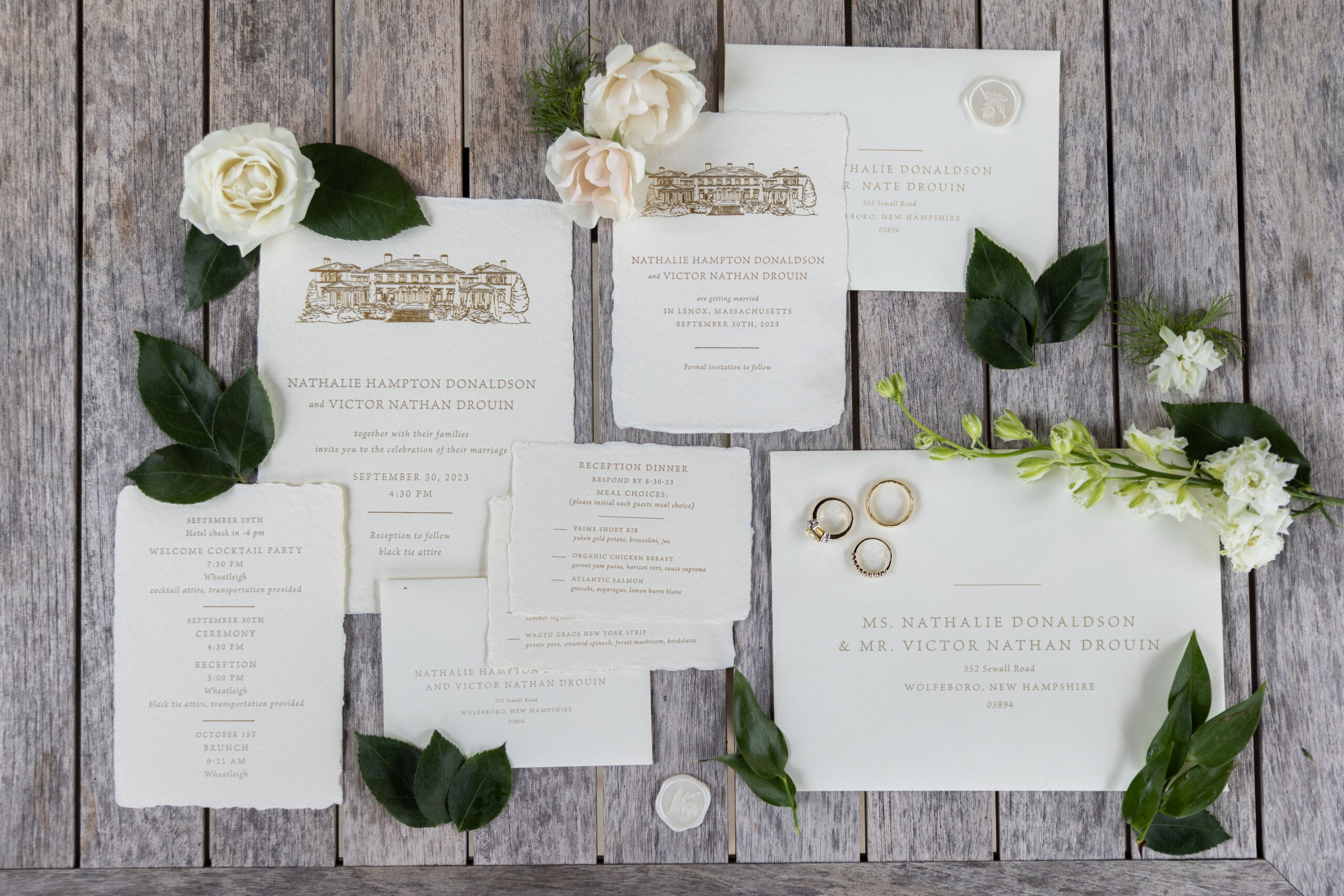 Handmade Paper Invitations with Custom Illustration + Wedding Photos ...