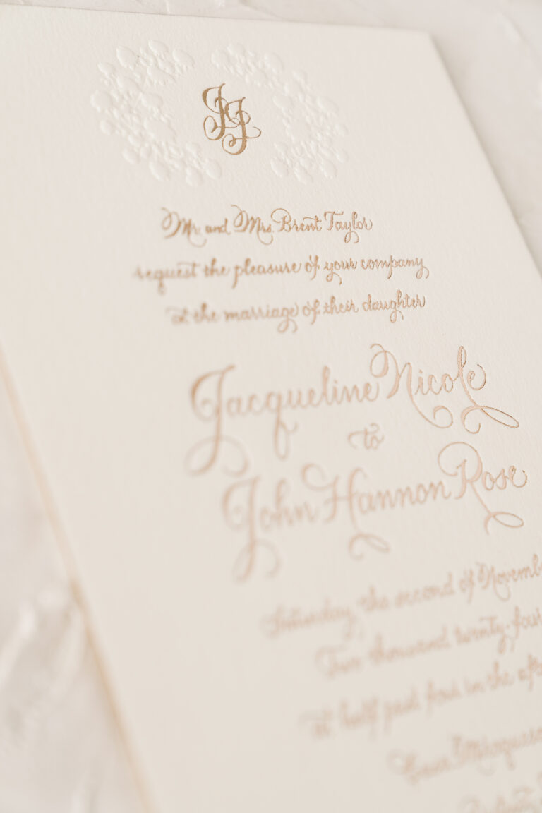 Destination Calligraphy Wedding Invitation - Bella Figura