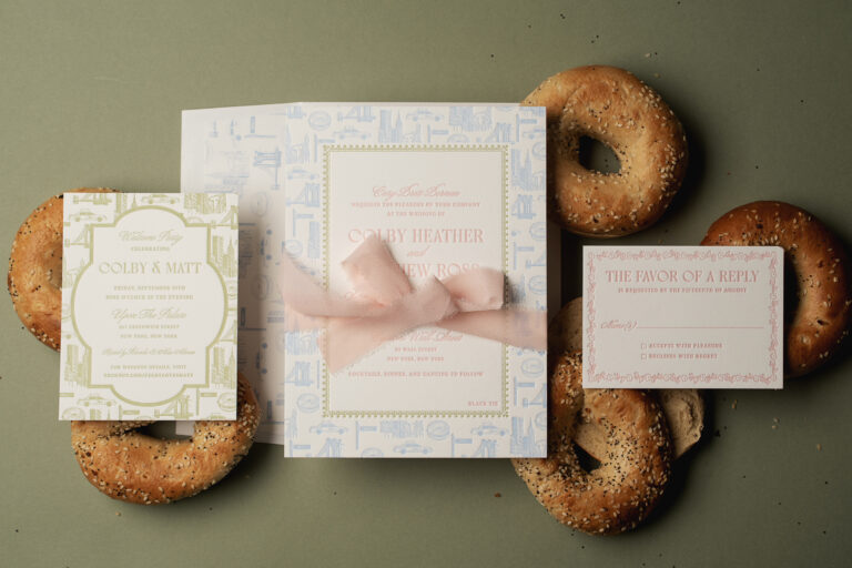 NYC-Inspired Letterpress Wedding Invitations - Bella Figura