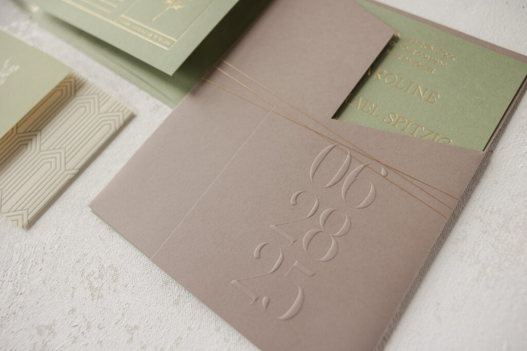Refined and Romantic Foil-Stamped Wedding Invitations with Modern ...