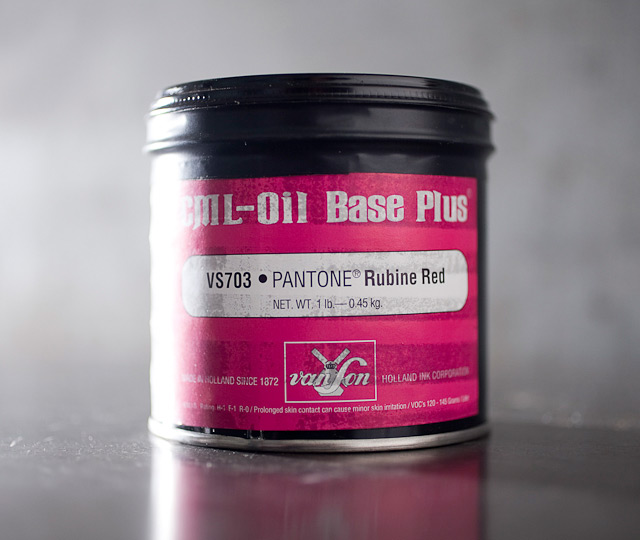 Letterpress ink, oil-based | Boxcar Press