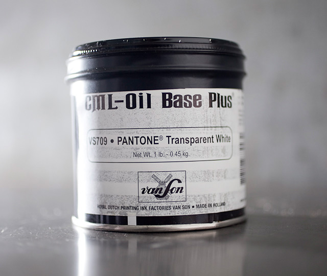 Letterpress Ink, Oil-based: Transparent White (Mixing White ...