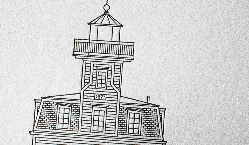 Letterpress lighthouse posters from Boxcar Press