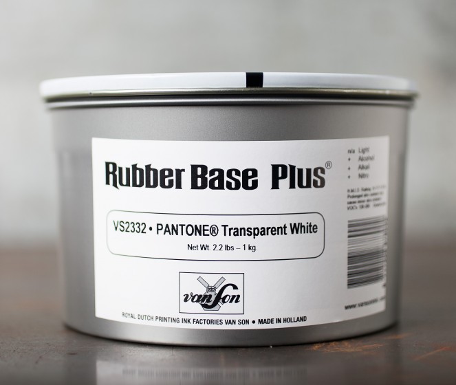 Letterpress Ink, rubber-based: Pantone Transparent White (mixing white ...