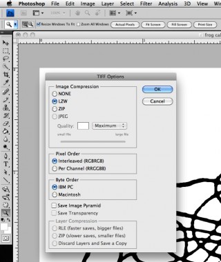 LZW Compression - File prep for letterpress plates