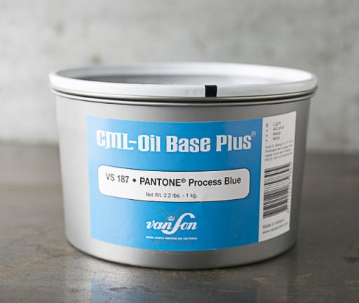 Letterpress Ink, oil-based: Process Blue, letterpress supplies | Boxcar ...