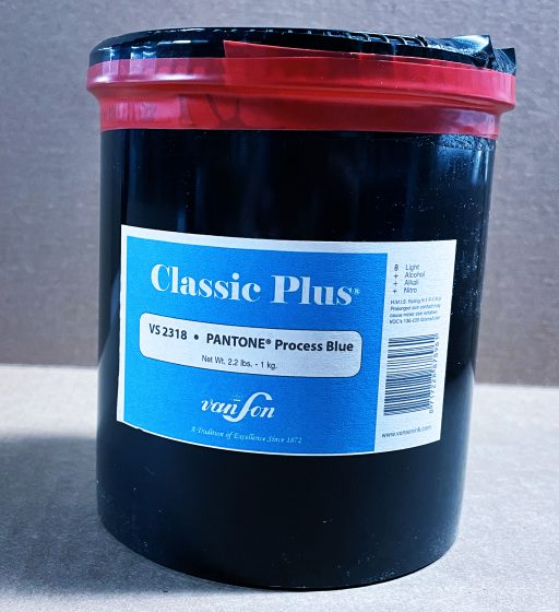 Letterpress Ink, rubber-based: Pantone Process Blue, letterpress ...