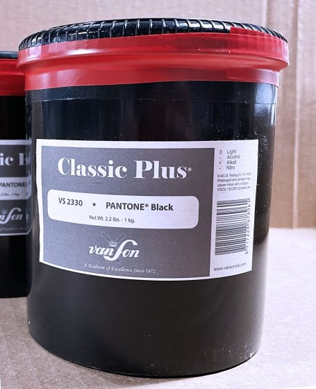 Letterpress Ink, rubber-based: Pantone Black (mixing black ...